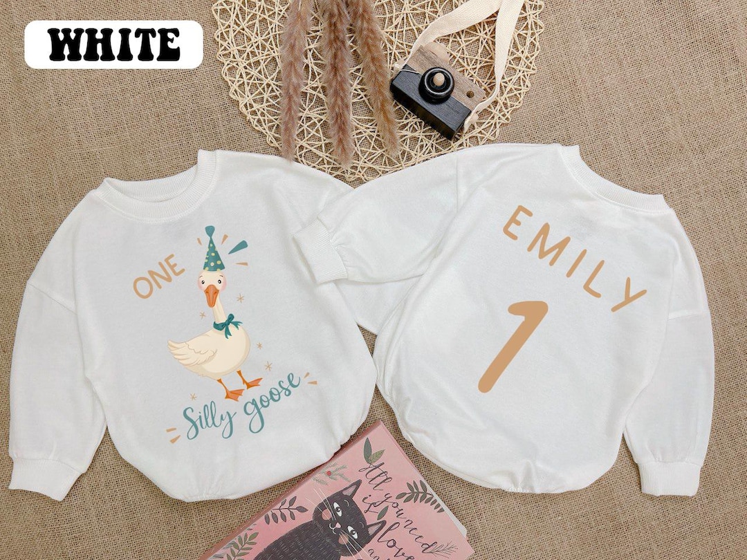One Silly Goose Birthday Baby Romper, 1st Birthday Silly Goose Bodysuit ...