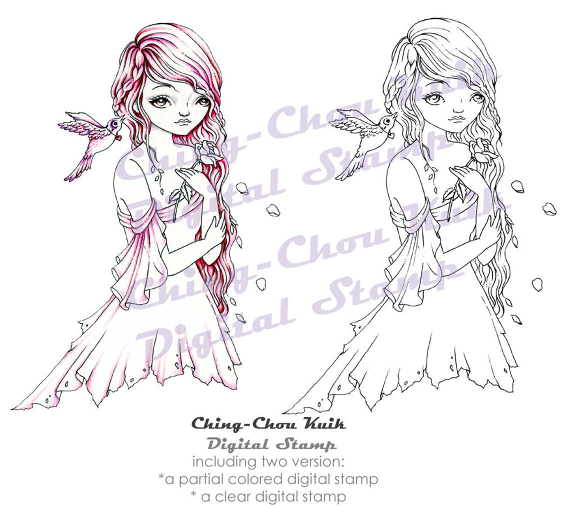 Love Message Digital Stamp PRINTABLE Coloring Page Instant - Etsy