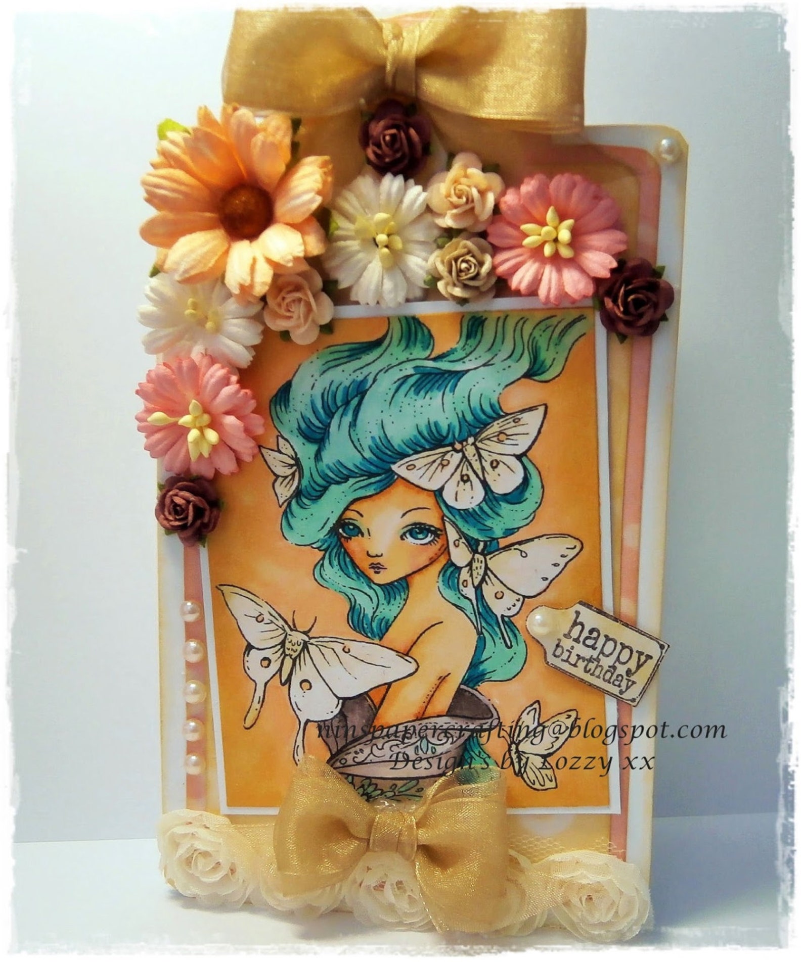 Green Moth Maiden Digital Stamp Instant Download / Butterfly - Etsy