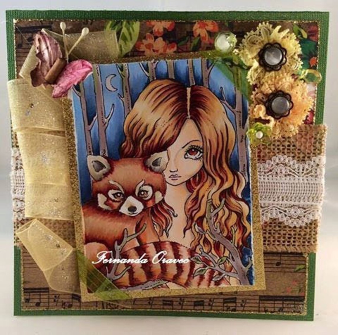 Red Panda Digital Stamp Instant Download / Fantasy Art by - Etsy