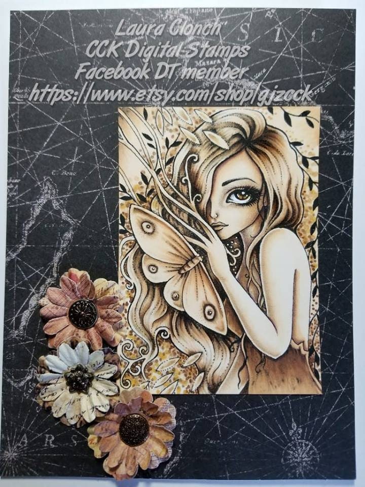 Hello Natural Set greyscale Grayscale Digital Stamp | Etsy