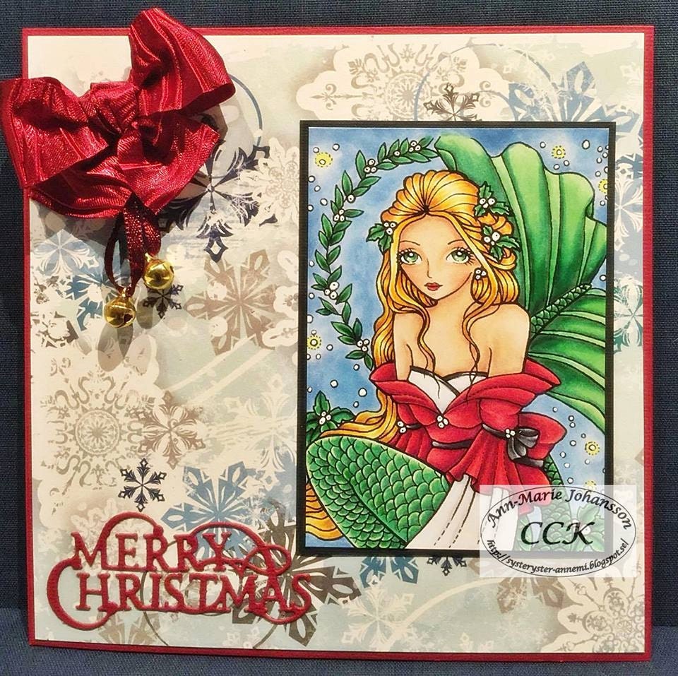 Christmas Digital Stamp Set of 4 Images Instant Download / | Etsy