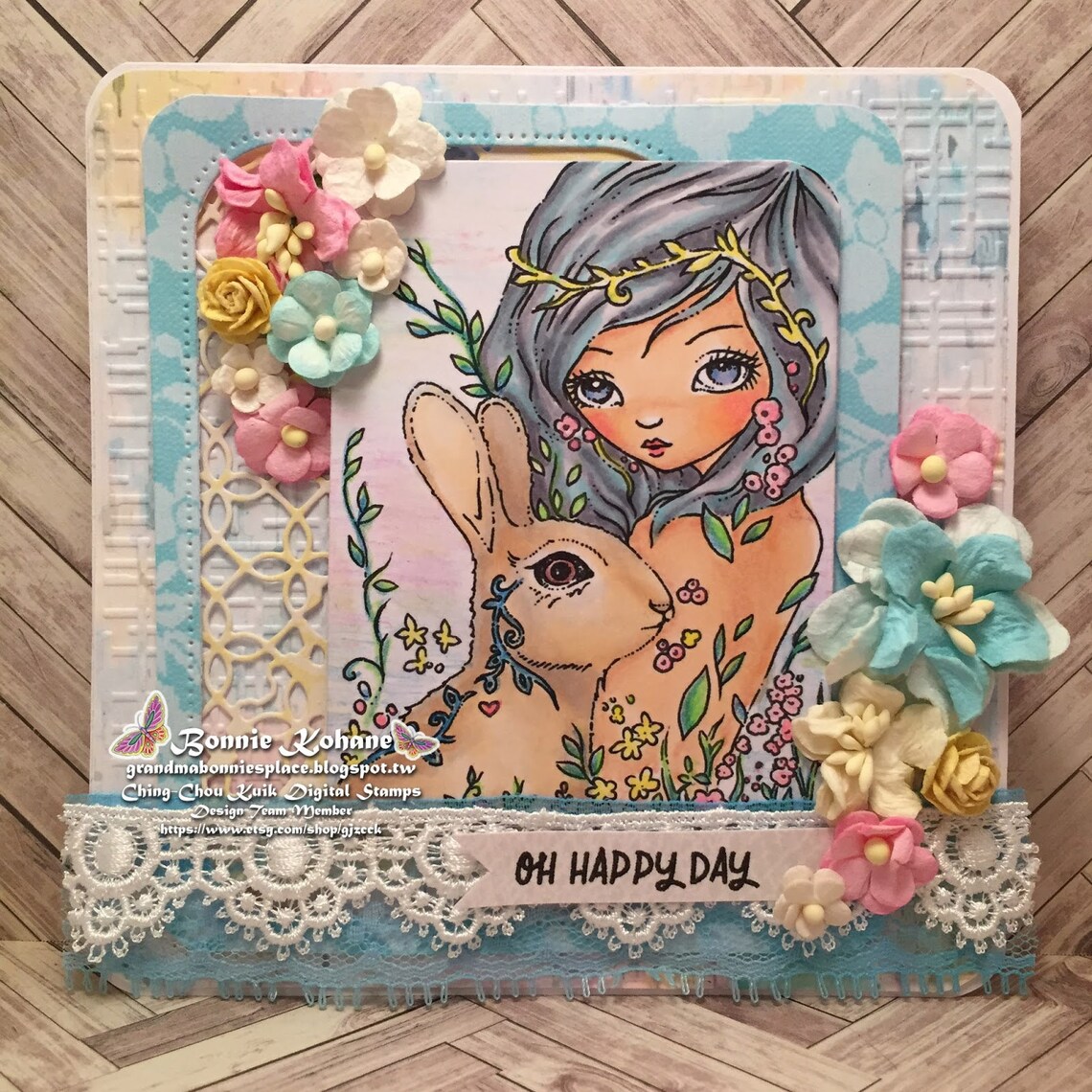 Hello Spring Digital Stamp Instant Download / Fantasy Art by - Etsy