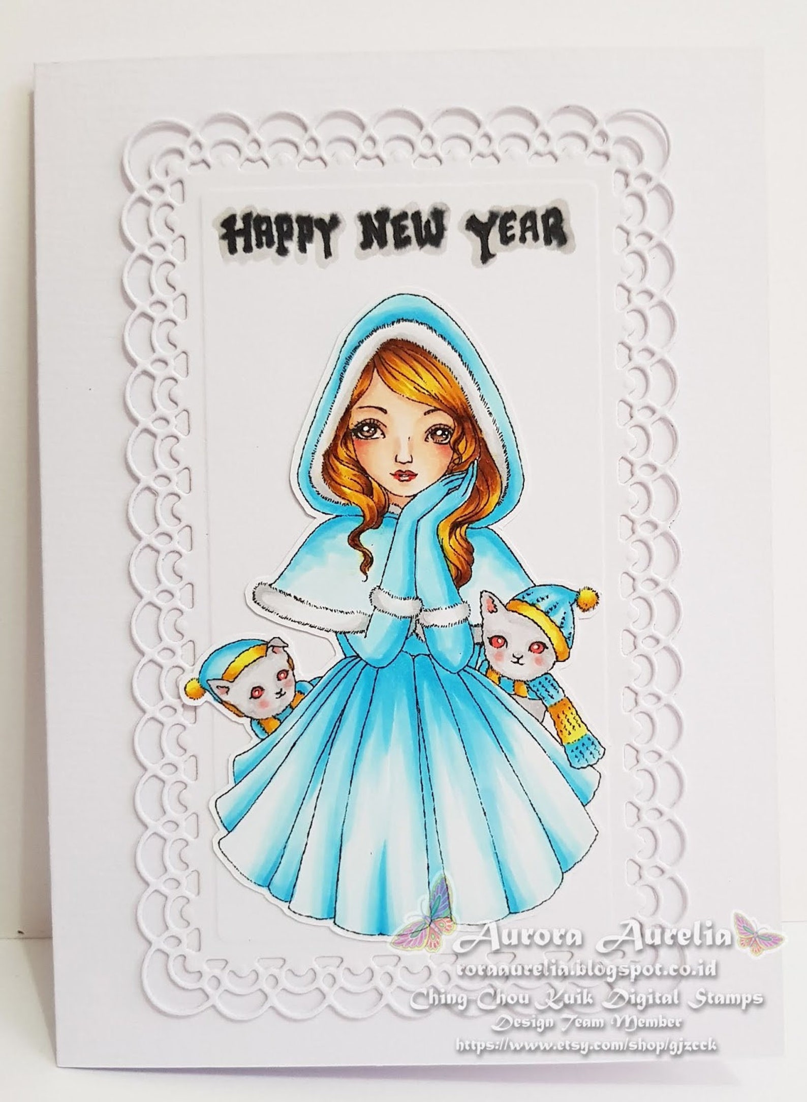 Winter Cuddle Digital Stamp Coloring Page Instant Download / | Etsy