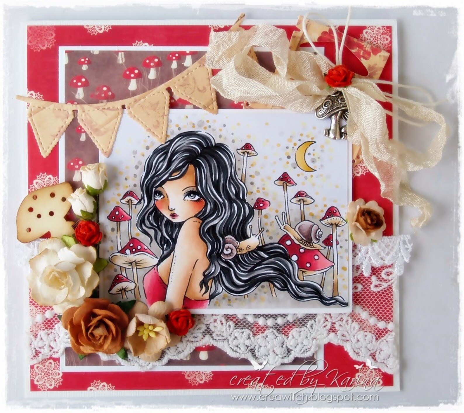 Moonlight Gathering Digital Stamp Instant Download / Moon - Etsy