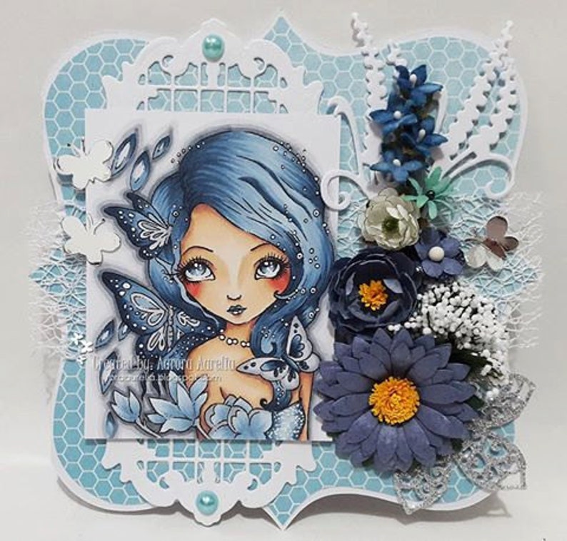 Rainbow in Eyes Digital Stamp Instant Download / Art by - Etsy UK