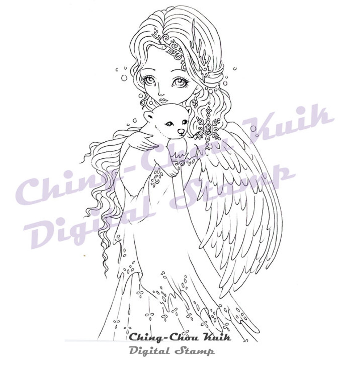 Polar Snow digital Digi Stamp Instant Download / Winter Snow - Etsy UK