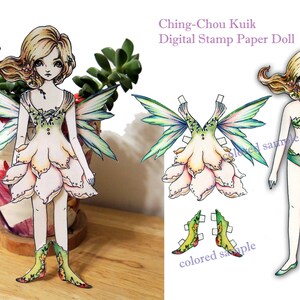 Paper Doll Digital Stamp Forest Elf Digital Stamp Instant Download ...