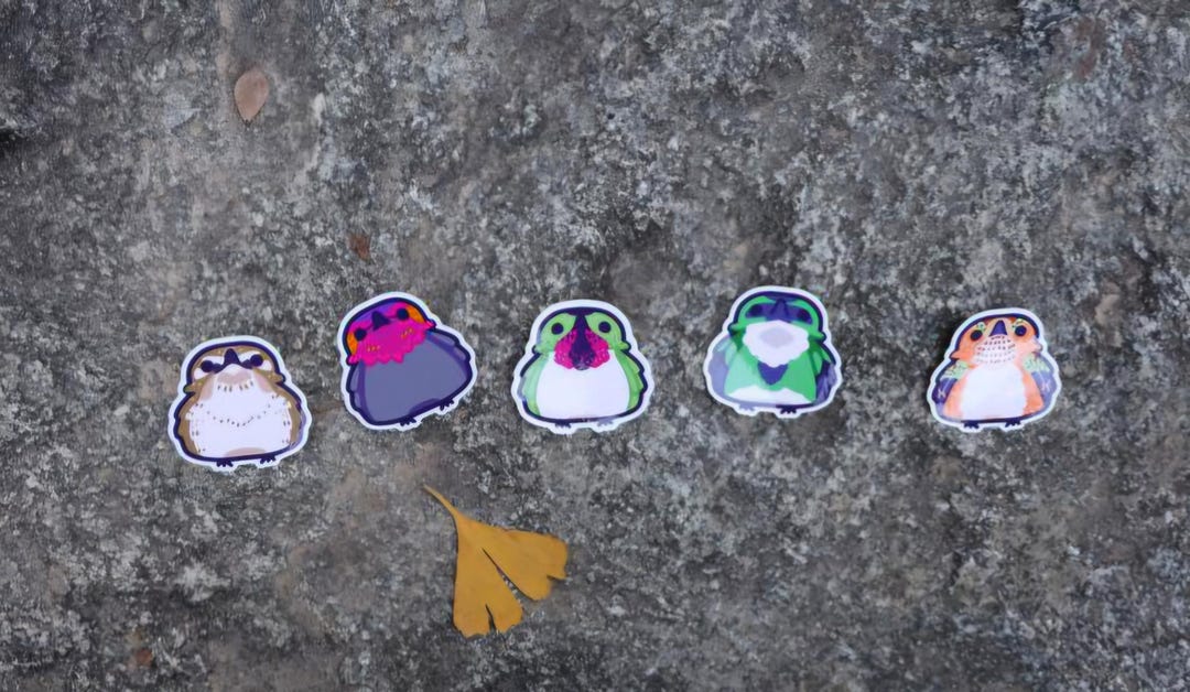 Hummingbird Borb Stickers Round Bird Birb Stickers, Laminated Paper ...