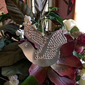 Dove Tin Ornament 10th Anniversary TIN Gift Wedding Christmas Dove Old ...