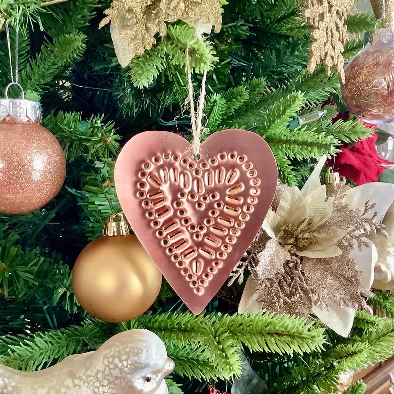 Punched Copper Ornament - Etsy