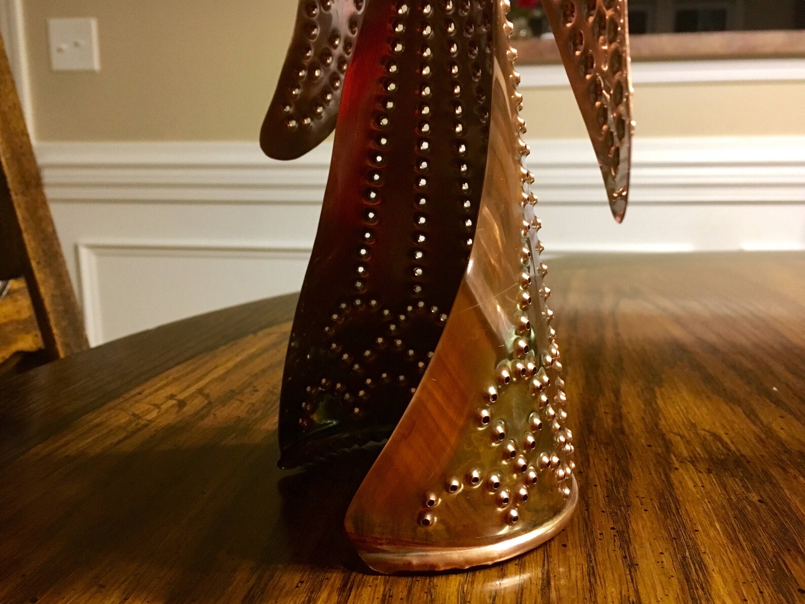 Copper Angel Tree Topper Metal Rustic 9 Inch Scallop Two Piece - Etsy