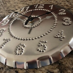 Tin Wall Clock Classic Design 10 Inch Silver Metal 10th Year ...