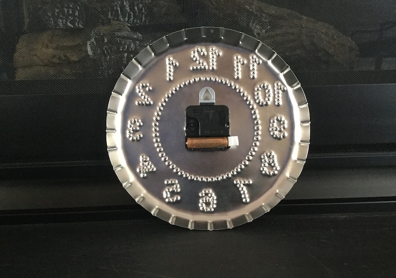 Tin Wall Clock Classic Design 10 Inch Silver Metal Tin Tenth | Etsy