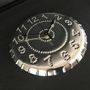 Tin Wall Clock Classic Design 10 Inch Silver Metal 10th Year ...