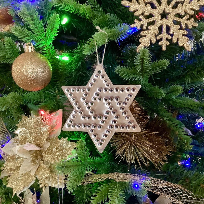 Metal Tin Star Ornaments - Etsy