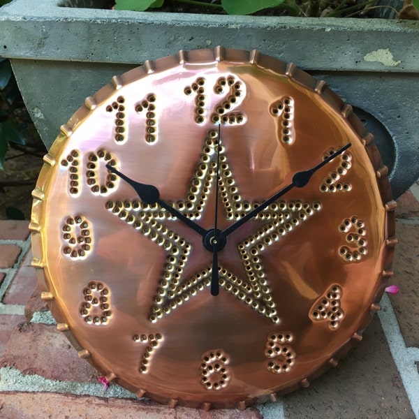 Copper Wall Clock - Etsy