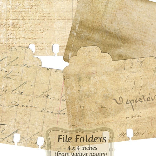 4 Mini File Folders Journal Scrapbook Crafting - Etsy