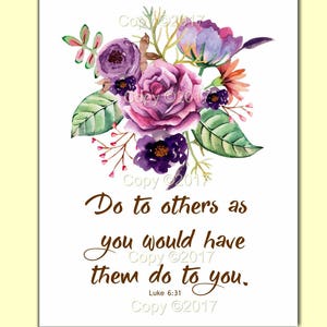 Do Unto Others Bible Verse Printable Saying Digital Collage Sheet ...