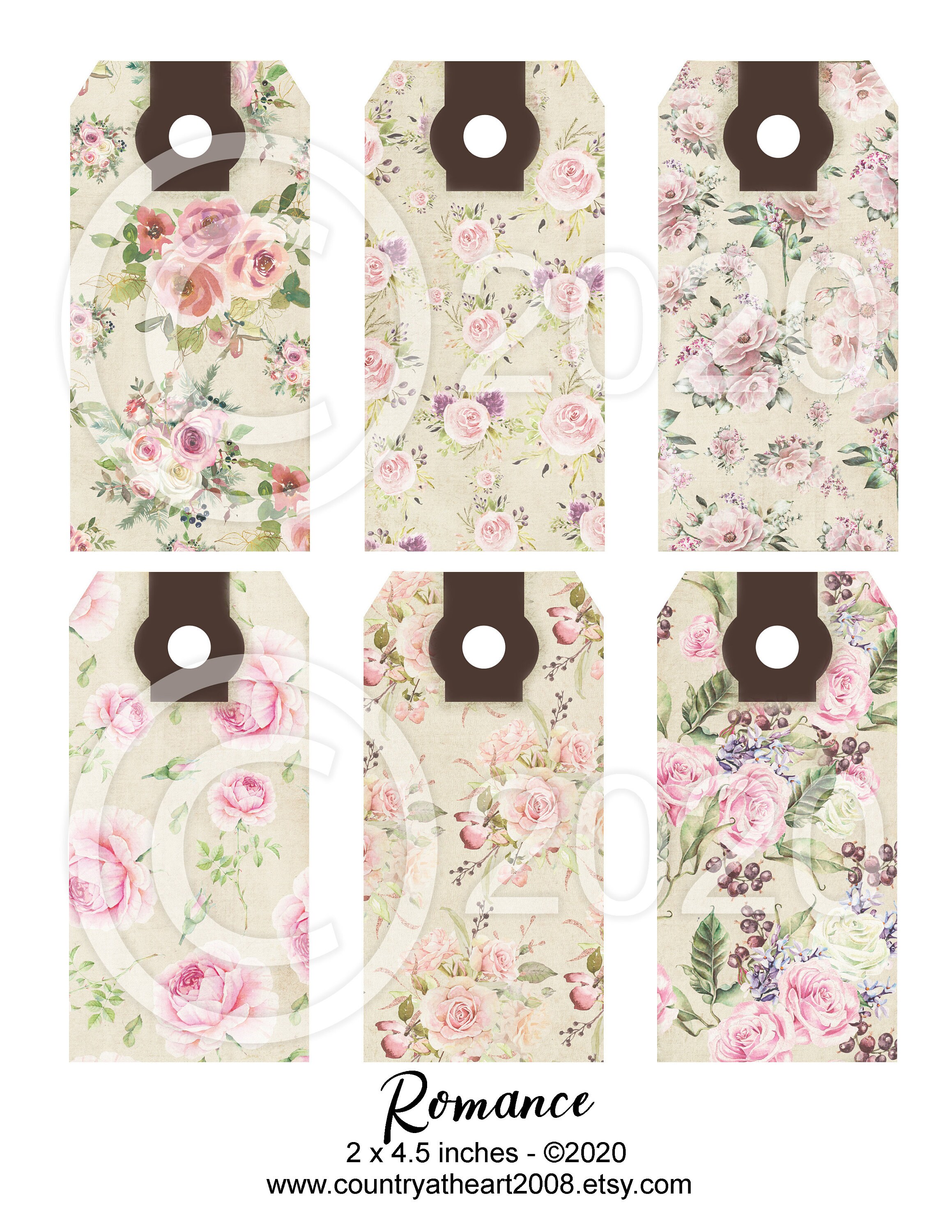 Romance Paper Kit 7 Full Size Sheets of Printable Papers and - Etsy Canada