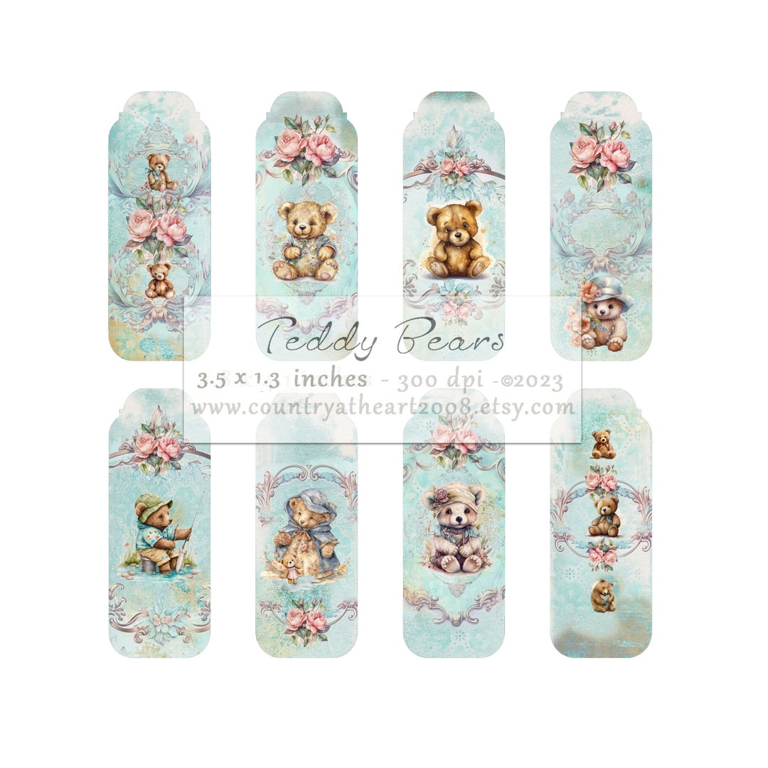 Teddy Bear Tags - Digital Download - Printable Digital Collage Sheet - Etsy