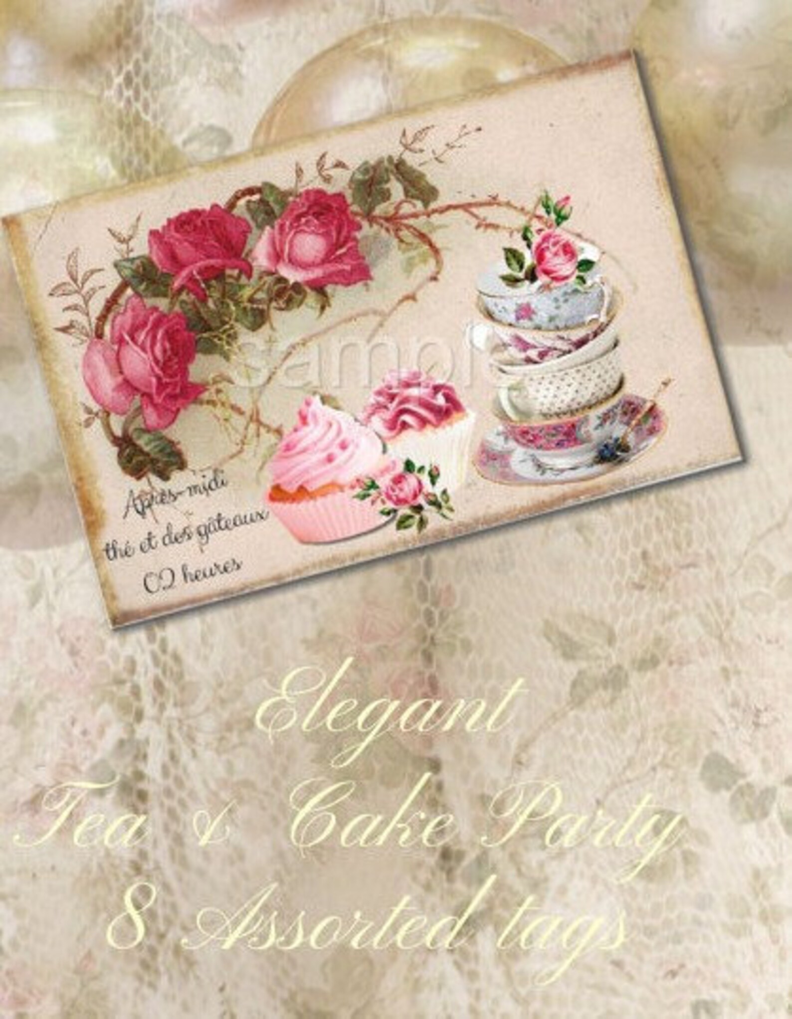 Instant Download Tea Party Collage Sheet Printable - Etsy