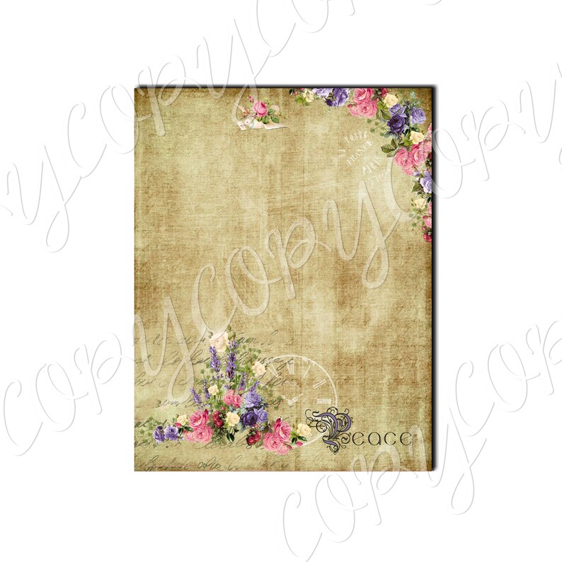 Instant Download Decorative Printable Paper Peace | Etsy