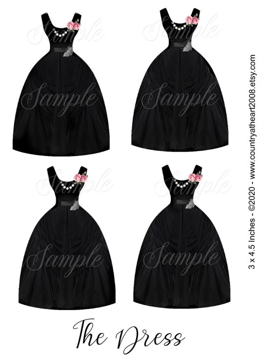 The Dress Printable Digital Collage Sheet Digital | Etsy