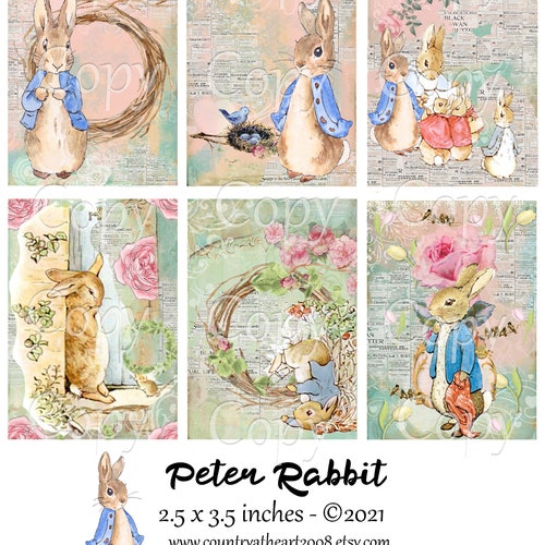 Digital Printable Papers PETER RABBIT Beatrix Potter | Etsy