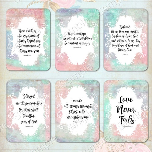Bible Scriptures Printable Digital Collage Sheet Digital - Etsy