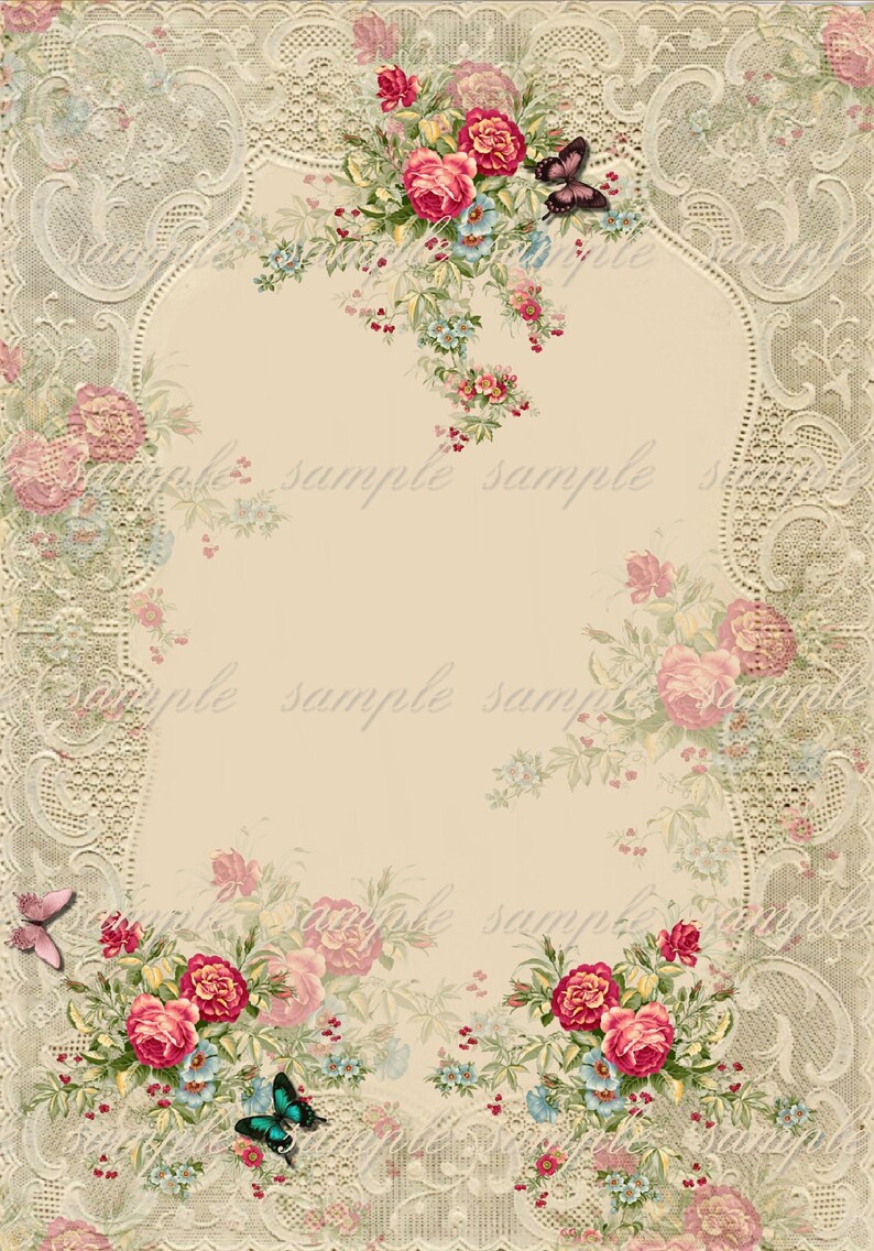 Instant Download Pretty Papers No. 16 5 X 7 Printable - Etsy