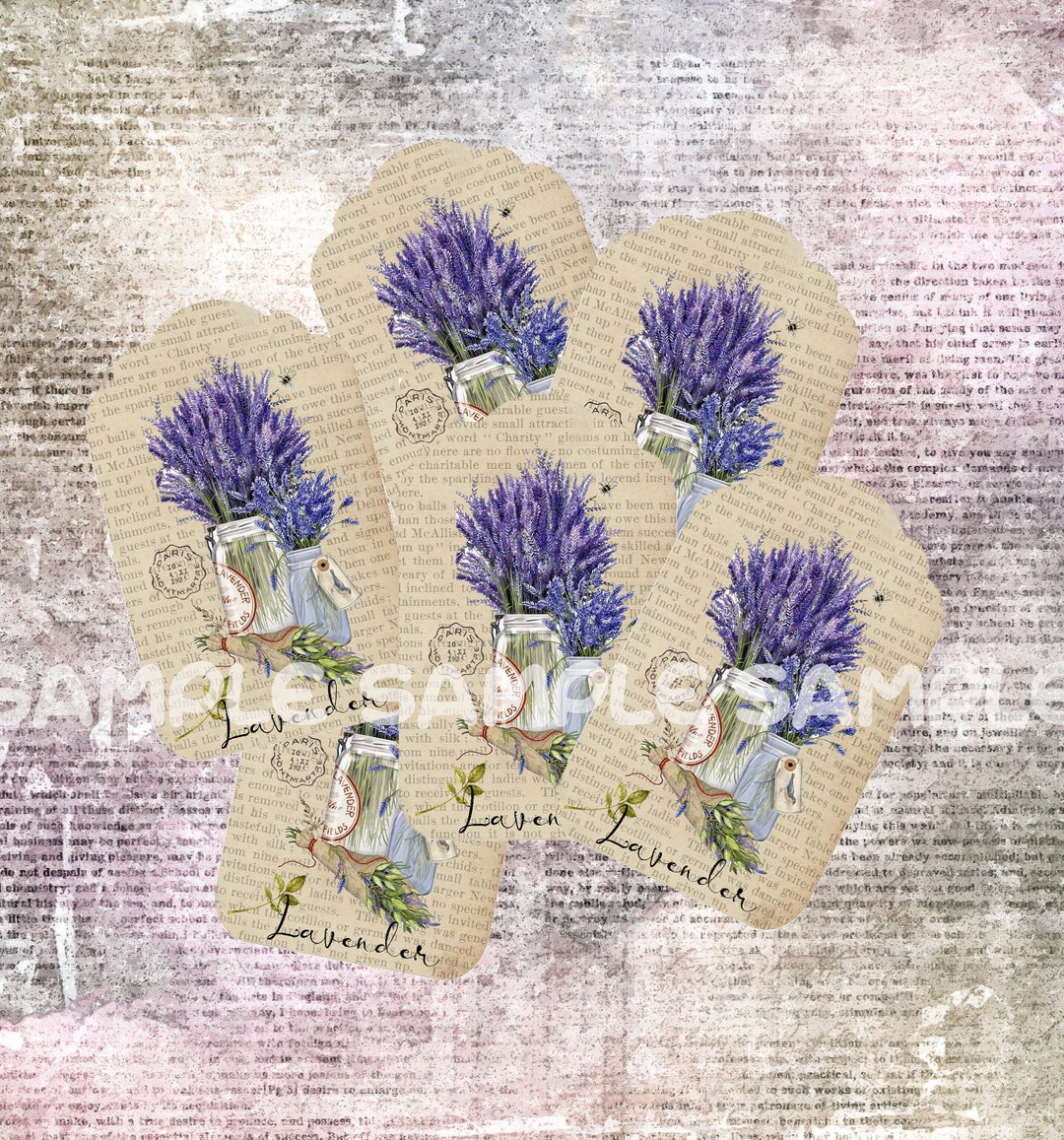 Instant Download Hang Tags - Lavender Tags - Printable Digital Collage ...