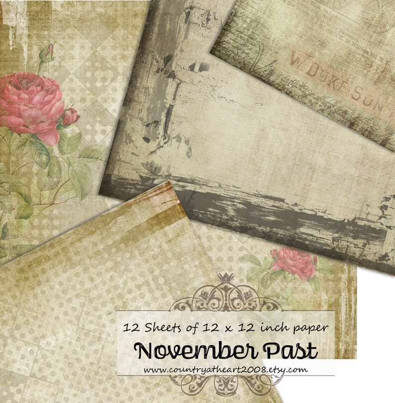 12 Full Size Sheets of Papers November Past Journaling | Etsy