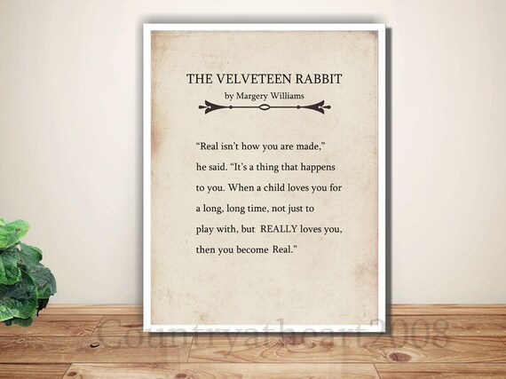 INSTANT DOWNLOAD vintage Book Page the Velveteen Rabbit - Etsy