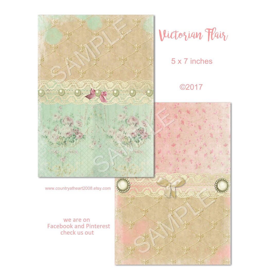 Victorian Flair - Gorgeous Paper Set - Printable Collage Sheets ...