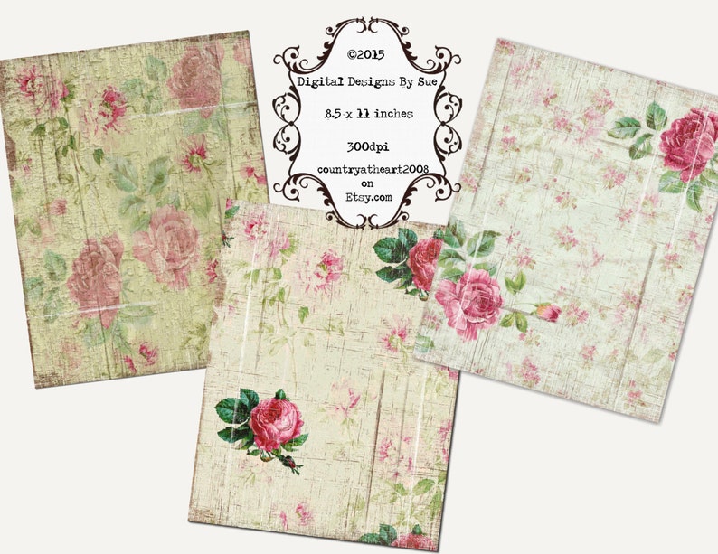 Rustic Beauty Paper Pack Gorgeous Paper Set Printable - Etsy