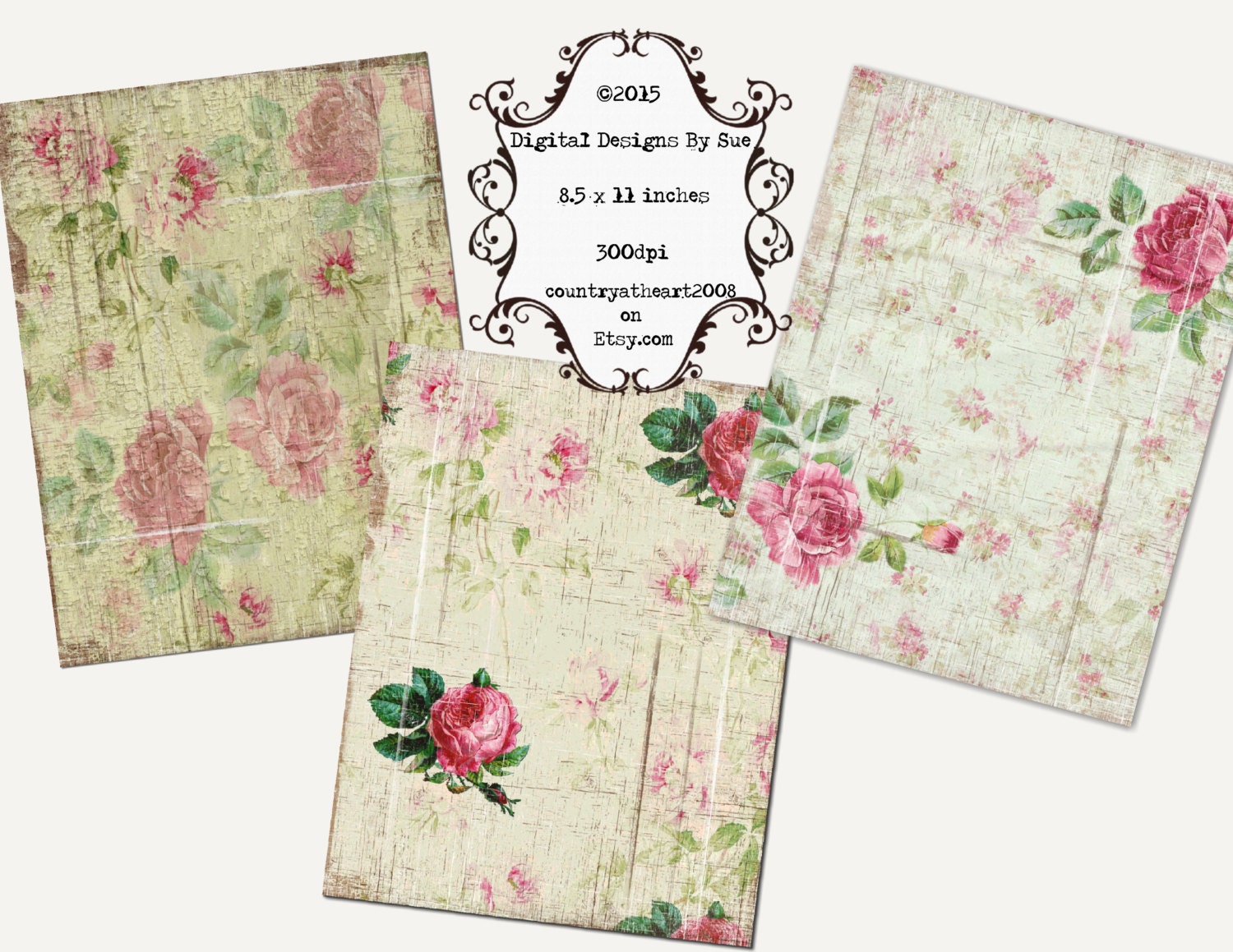 Rustic Beauty Paper Pack Gorgeous Paper Set Printable | Etsy