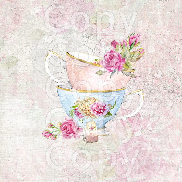Shabby Chic Tea Cup - Etsy