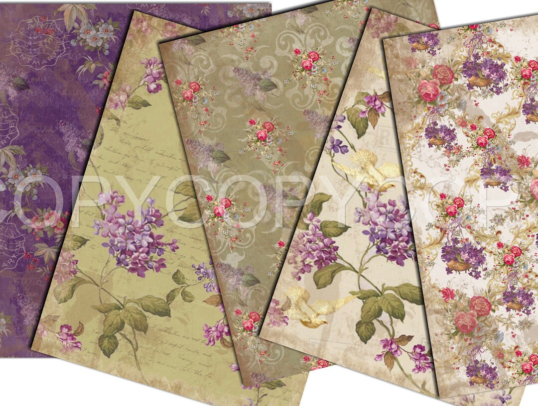 Enchanted Spring Paper Pack - 8.5 X 11 Inches - Printable Collage Sheet ...