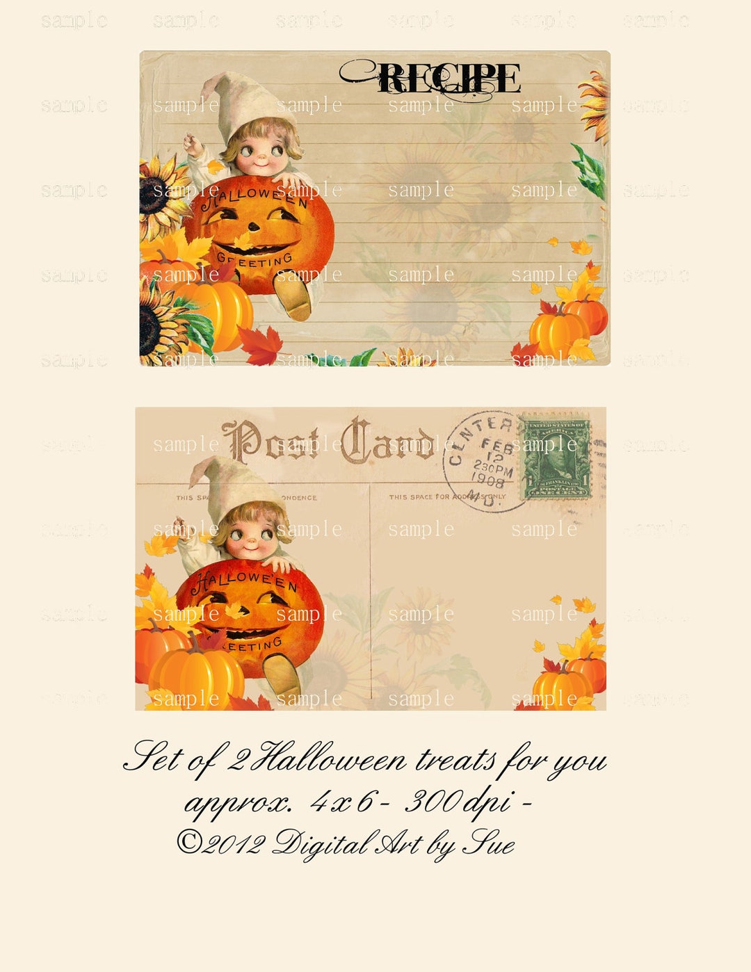 Halloween Treats for You- Digital Download - Printable Digital Collage ...