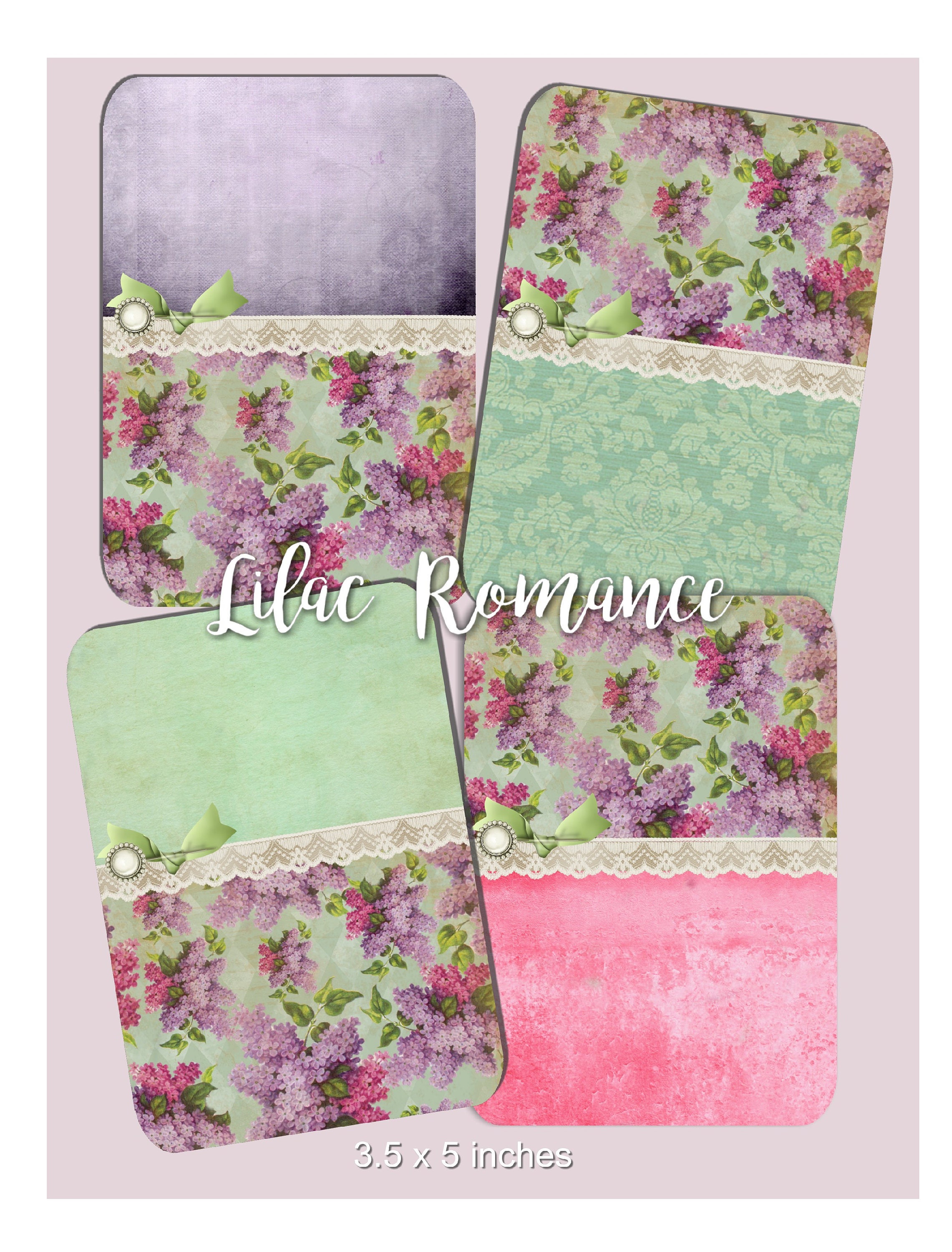 Lilac Romance - Printable Digital Collage Sheet - Digital Download ...