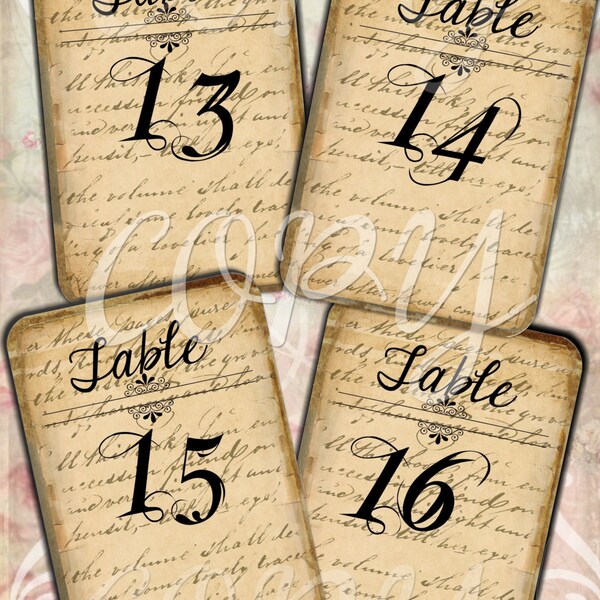 Vintage Table Number - Etsy