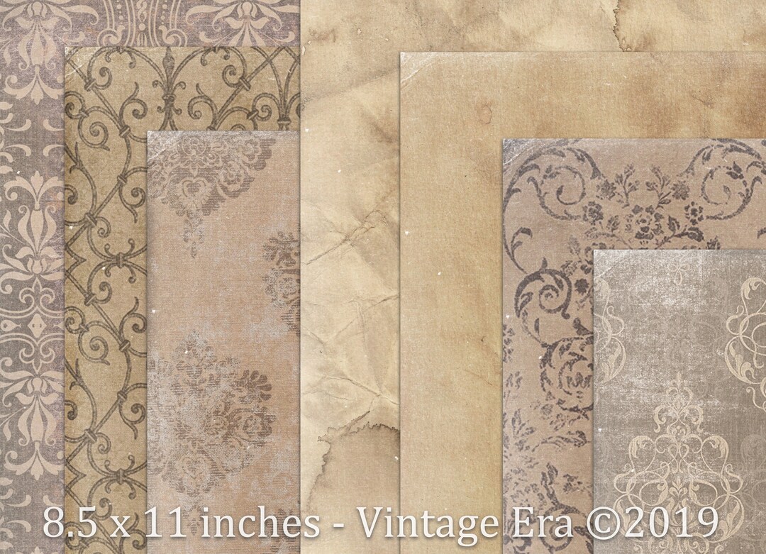 Vintage Era Paper Pack - Printable Digital Collage Sheet - Digital ...