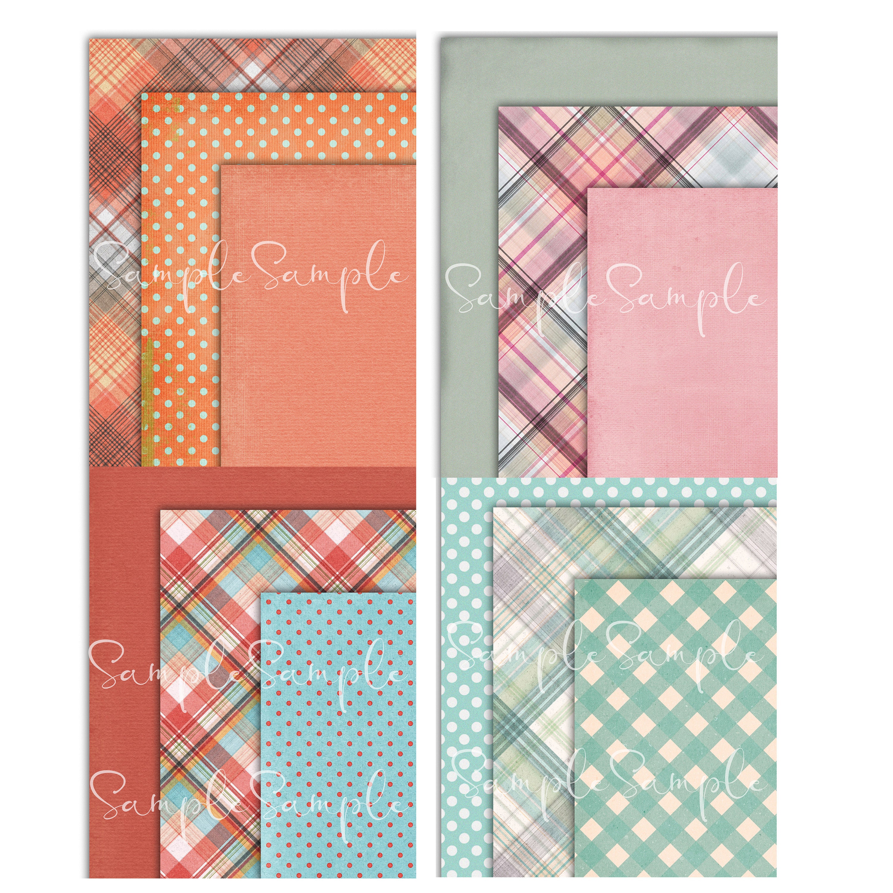 12 Full Size Sheets of Various Printable Paper Printable | Etsy