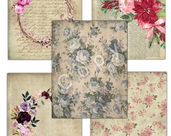 Printable Vintage Cards Instant Download Printable Papers - Etsy