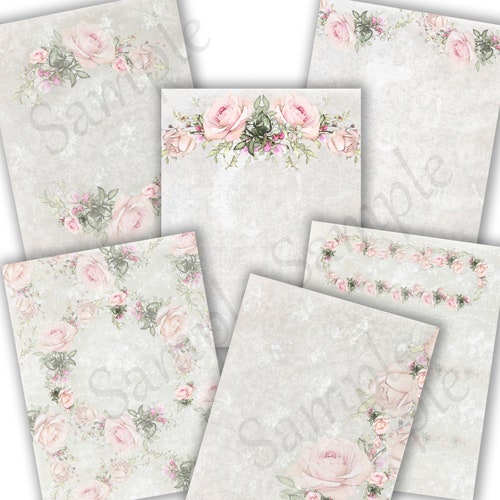Enchanted Gorgeous Paper Set Printable Digital Collage - Etsy