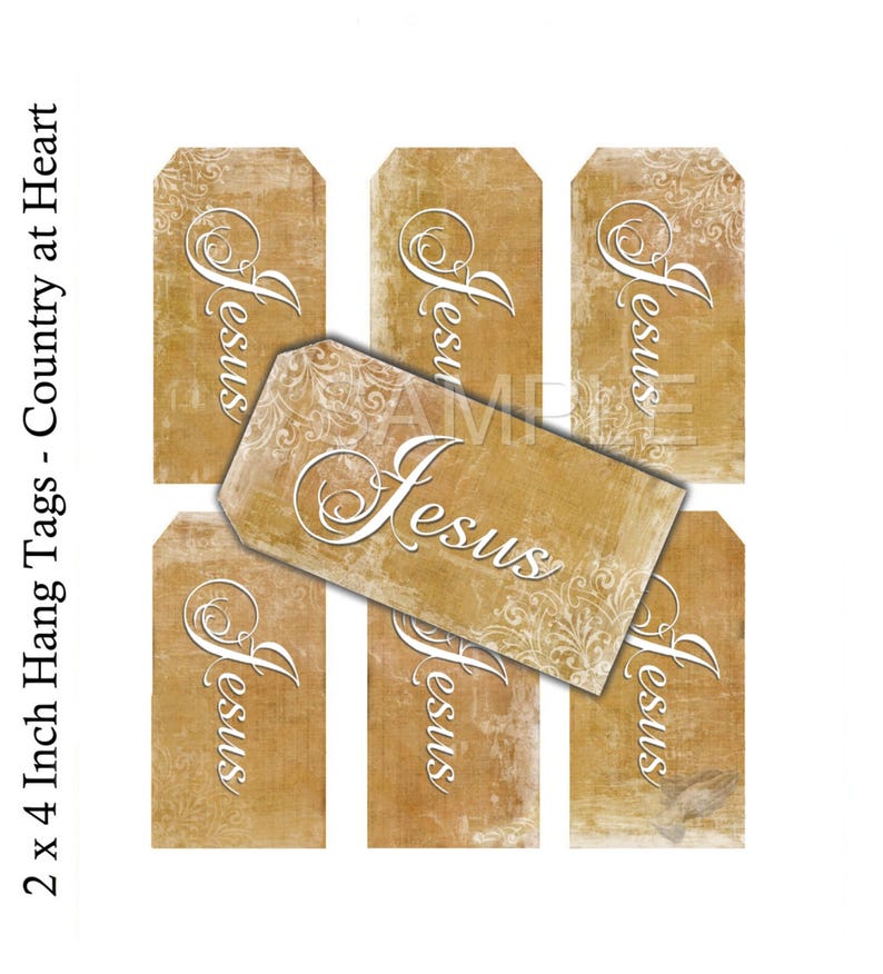 Instant Download - Jesus Hang Tags- Digital Download - Printable ...