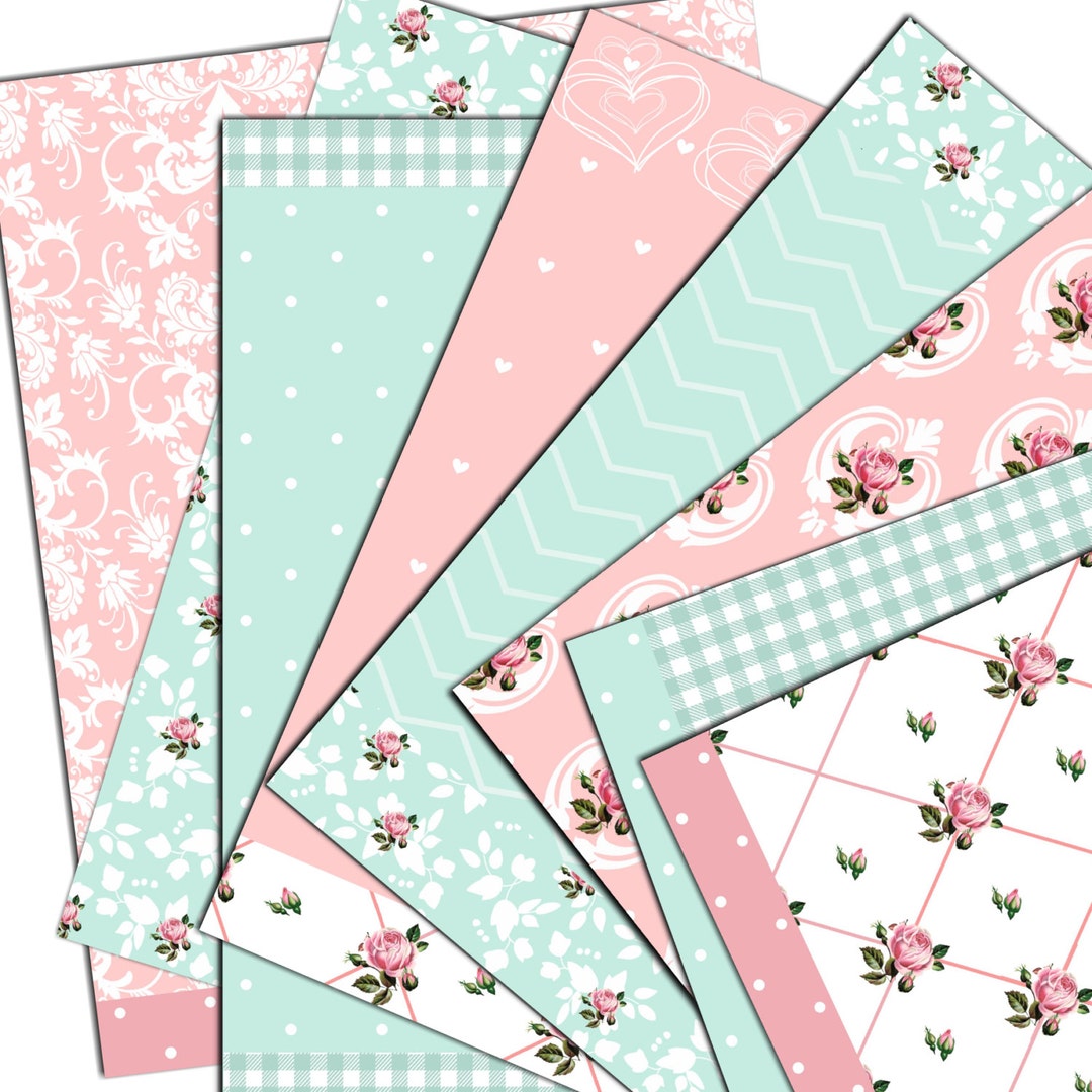 Paper Pack No. 89p - 8.5 X 11 Inches - Printable Digital Collage Sheets ...