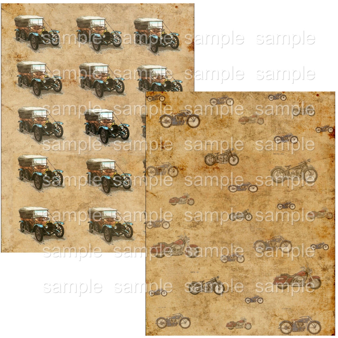 6 Printable Papers Travel Paper Pack Digital Printable | Etsy