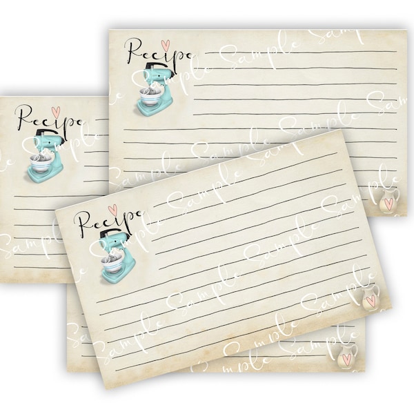Cute Recipe Cards - Etsy